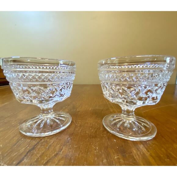 Anchor Hocking | Dining | 2 Anchor Hocking Wexford Clear Pressed Glass ...